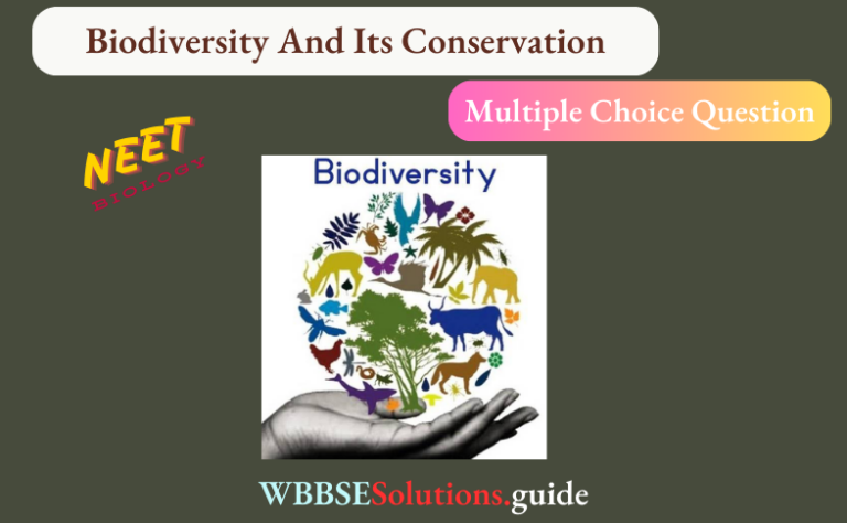 NEET Biology Biodiversity And Its Conservation Miscellaneous Multiple ...