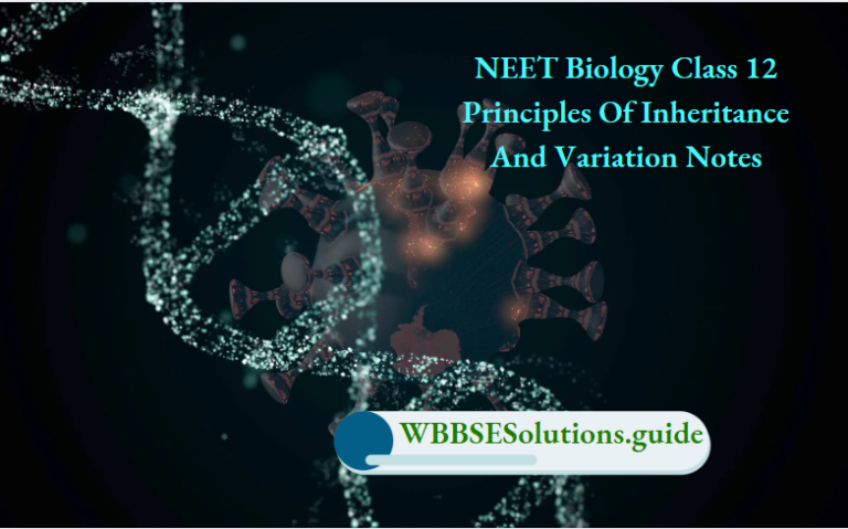 NEET Biology Class 12 Principles Of Inheritance And Variation Notes ...