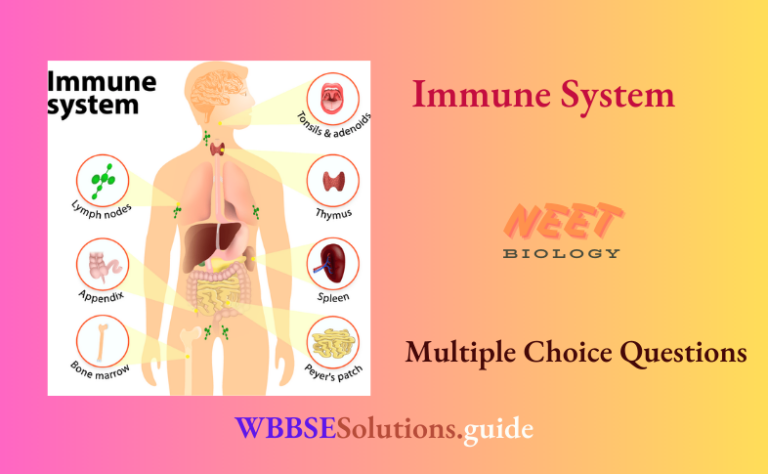 NEET Biology Immune System Multiple Choice Question And Answers - WBBSE ...