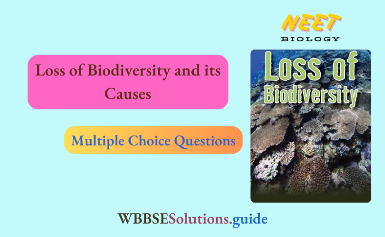 NEET Biology Loss of Biodiversity and its Causes Multiple Choice ...
