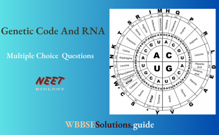 NEET Biology Genetic Code And RNA Multiple Choice Question And Answers - WBBSE Solutions